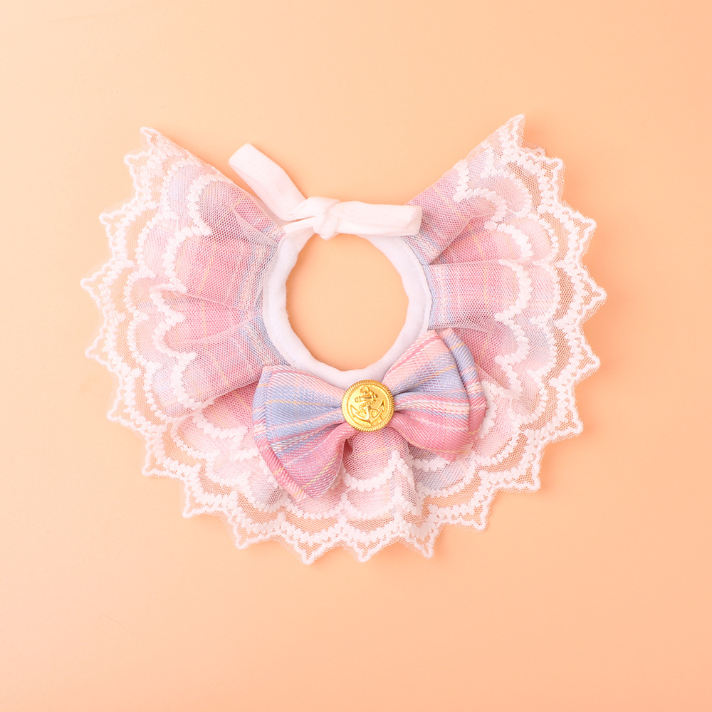 Elegant Lace Pet Collar Saliva Towel Scarf Stylish Cat Dog - Temu ...