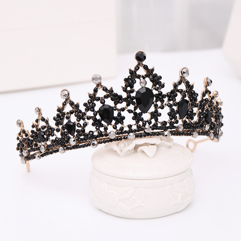 تاج الزفاف ، تاج مطرز ، تاج أسود عتيق ، تاج الزفاف ، تاج - Temu Saudi