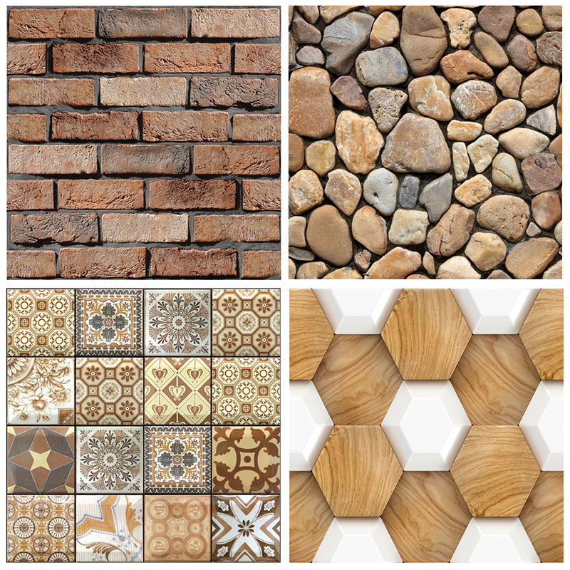 Vintage Brick Pattern Sticker Wall Decoration Bedroom Living - Temu