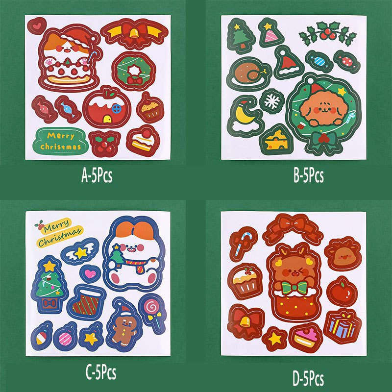 cartoon christmas sticker decal 5 pattern - Temu Australia