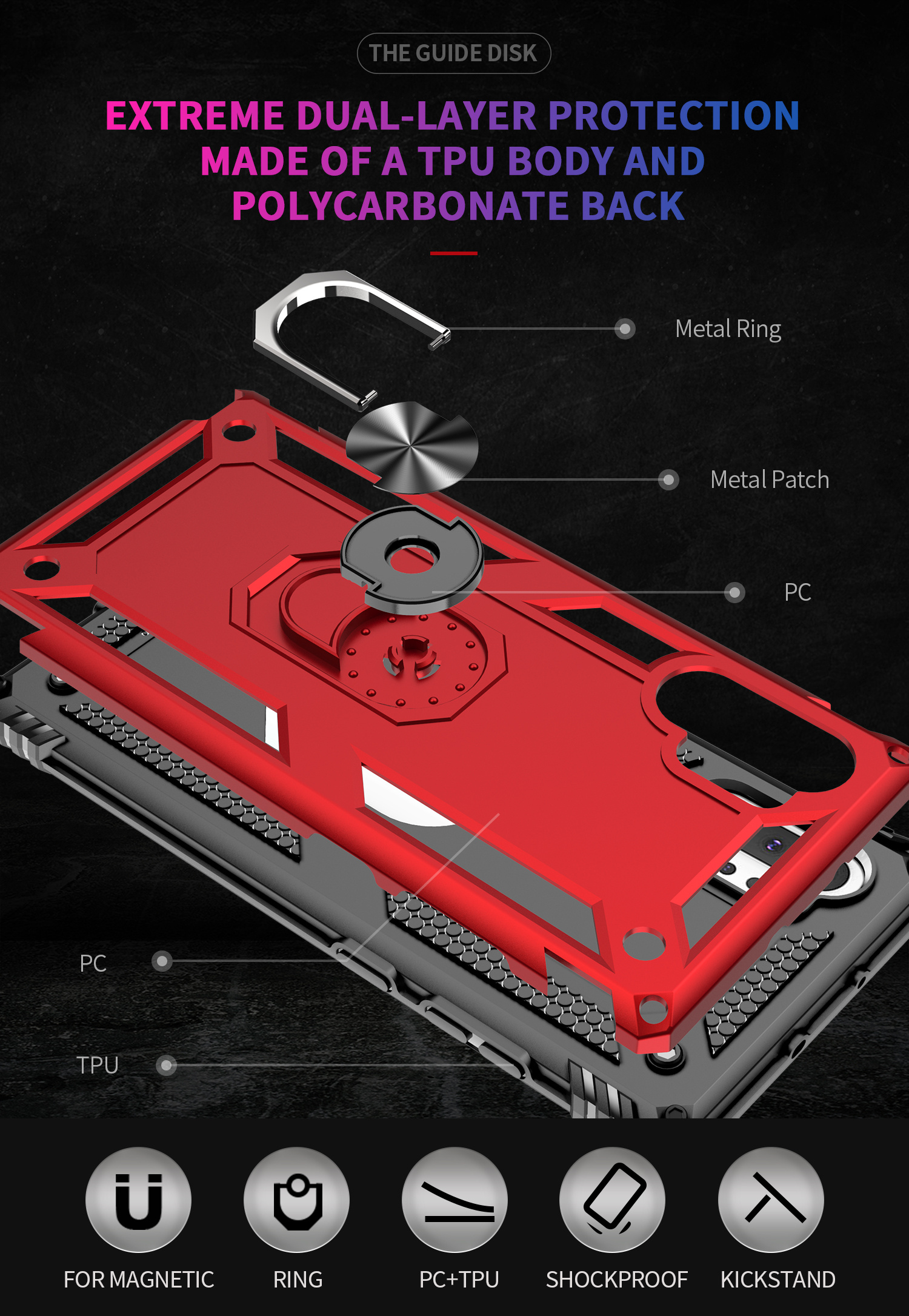 Slide Lens Protection Cover Folding Kickstand Phone Case - Temu United