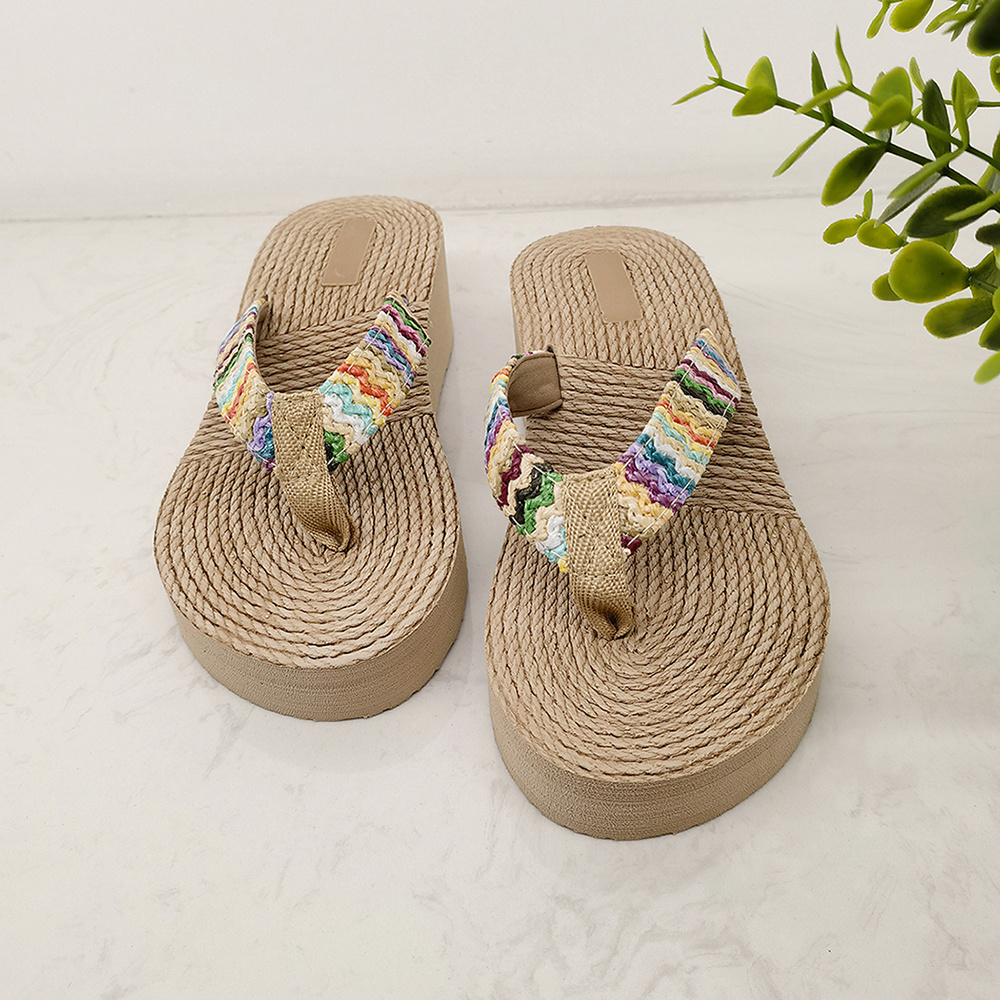 Women s Colorful Espadrilles Platform Flip Flops Fashion - Temu Australia