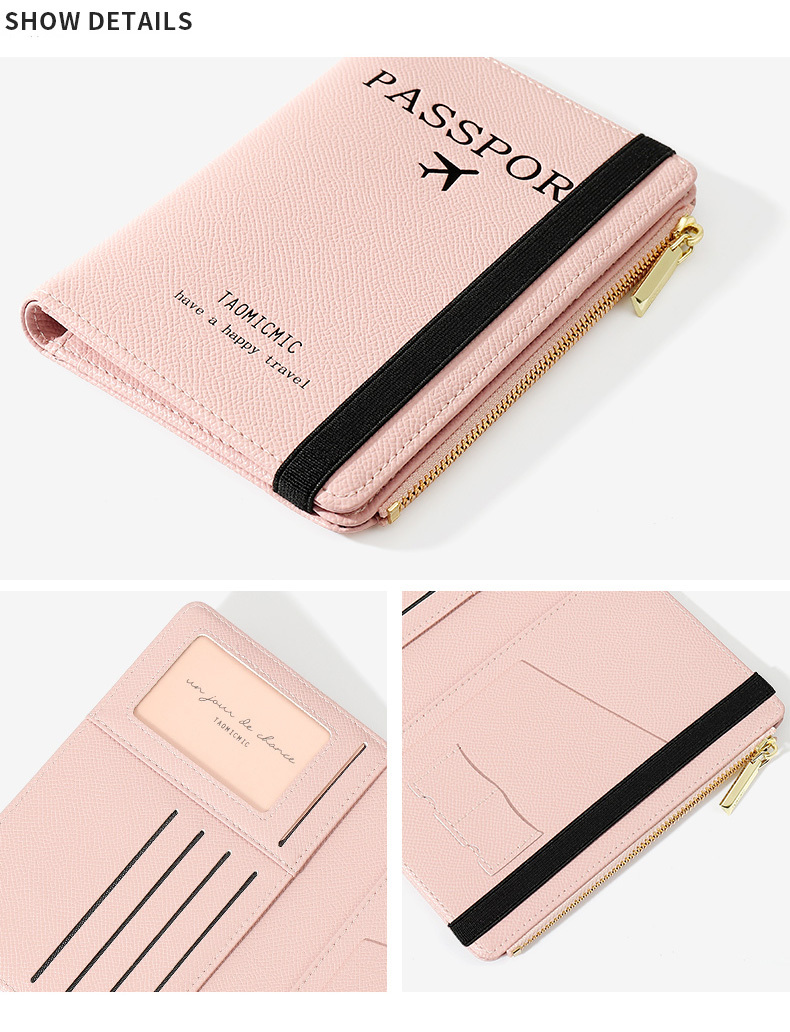 Passport Jacket Wallet Rfid Blocking Leather Card Holder - Temu