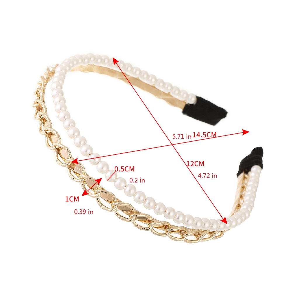 Pearl Headbands White Pearls Golden Hairbands Bridal - Temu Australia