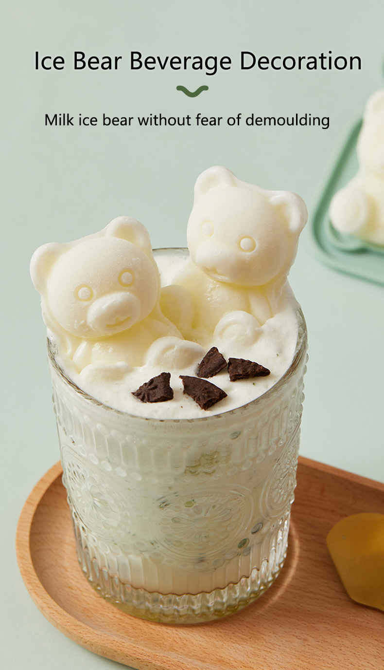 Cute Teddy Bear Ice Cube Maker Splash proof Easy Use Perfect - Temu