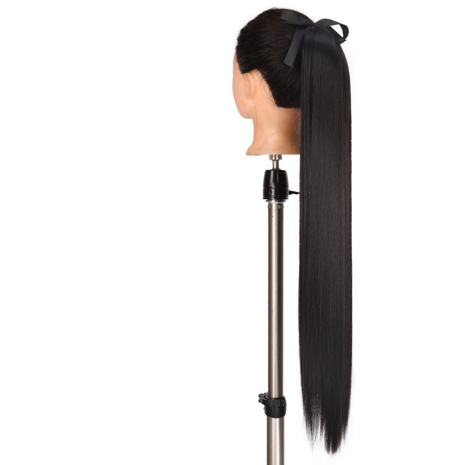 Ultra Long Synthetic Straight Ponytail Female Natural - Temu Australia