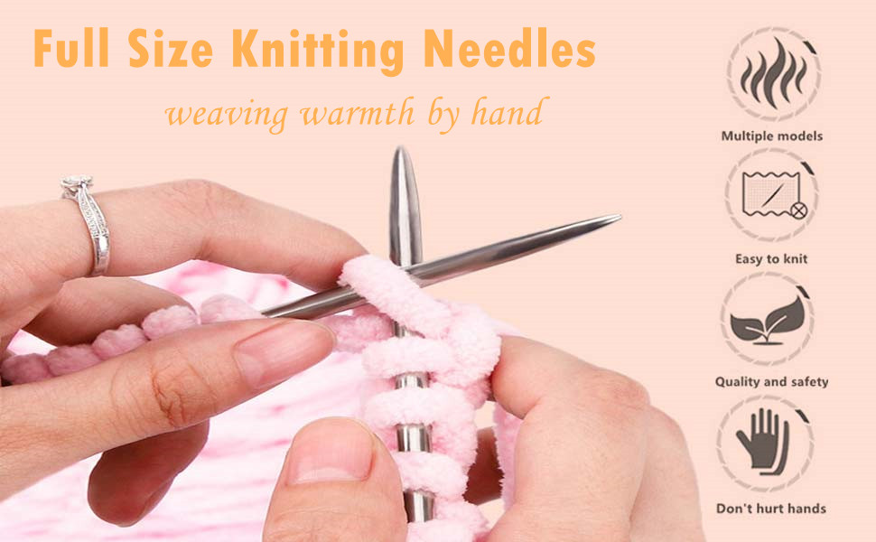 Knitting Set 11 Of Steel Knitting Kits Long Knitting All 2 8mm Metal ...