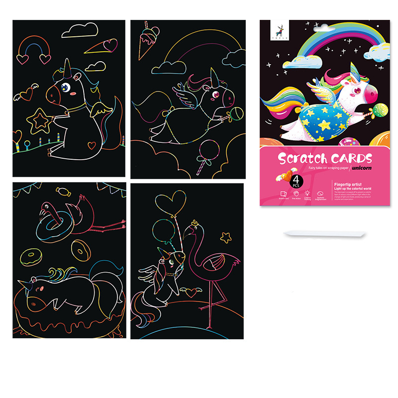 Scratch Art Cards Paper Rainbow Cartoons Scratchboard - Temu Australia