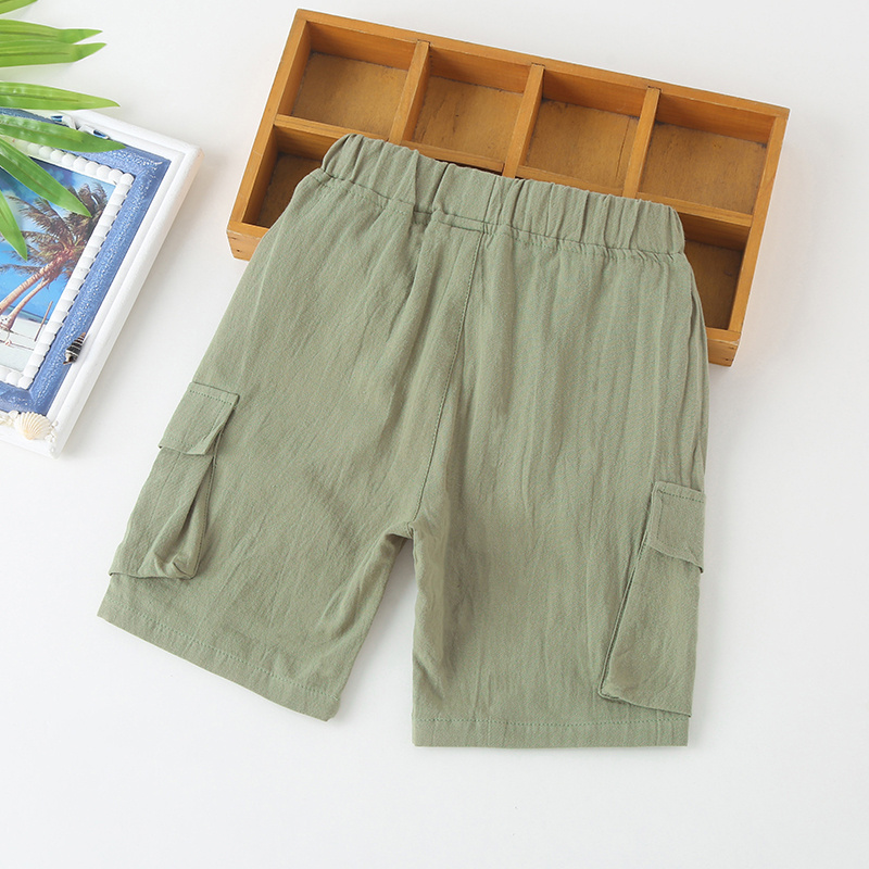 Boys Elastic Waist Pocket Shorts Kids Summer Clothes - Temu Ireland