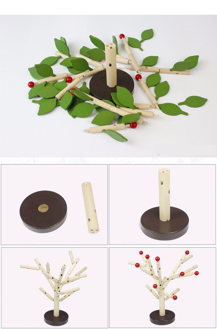 Diikamiiok Diy Wooden 3d Puzzles Assembled Tree Blocks Kids - Temu