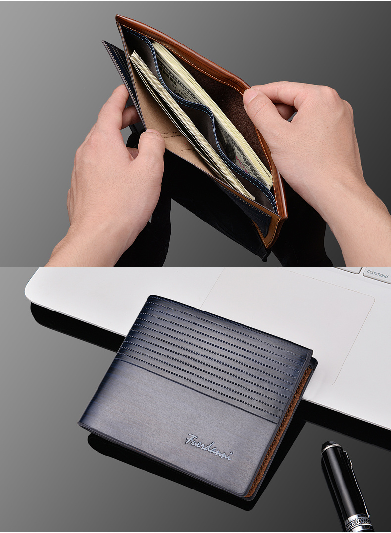 1pc New Short Mens Wallets Fashion Business Mens Wallets Mens Student ...