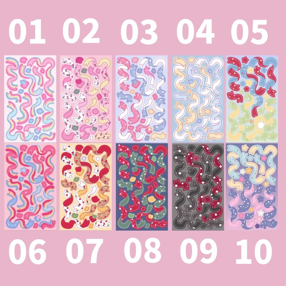 Laser Ribbon Sticker Decorate Scrapbook Stickers Photo Album - Temu ...