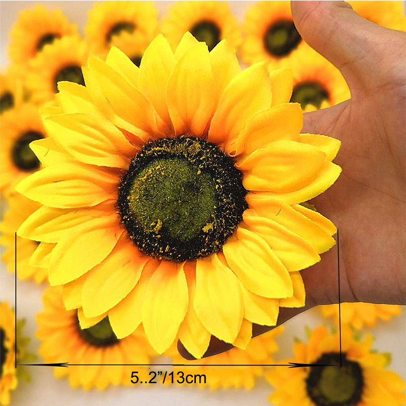 Artificial Sunflower Heads Silk Oxidation - Temu