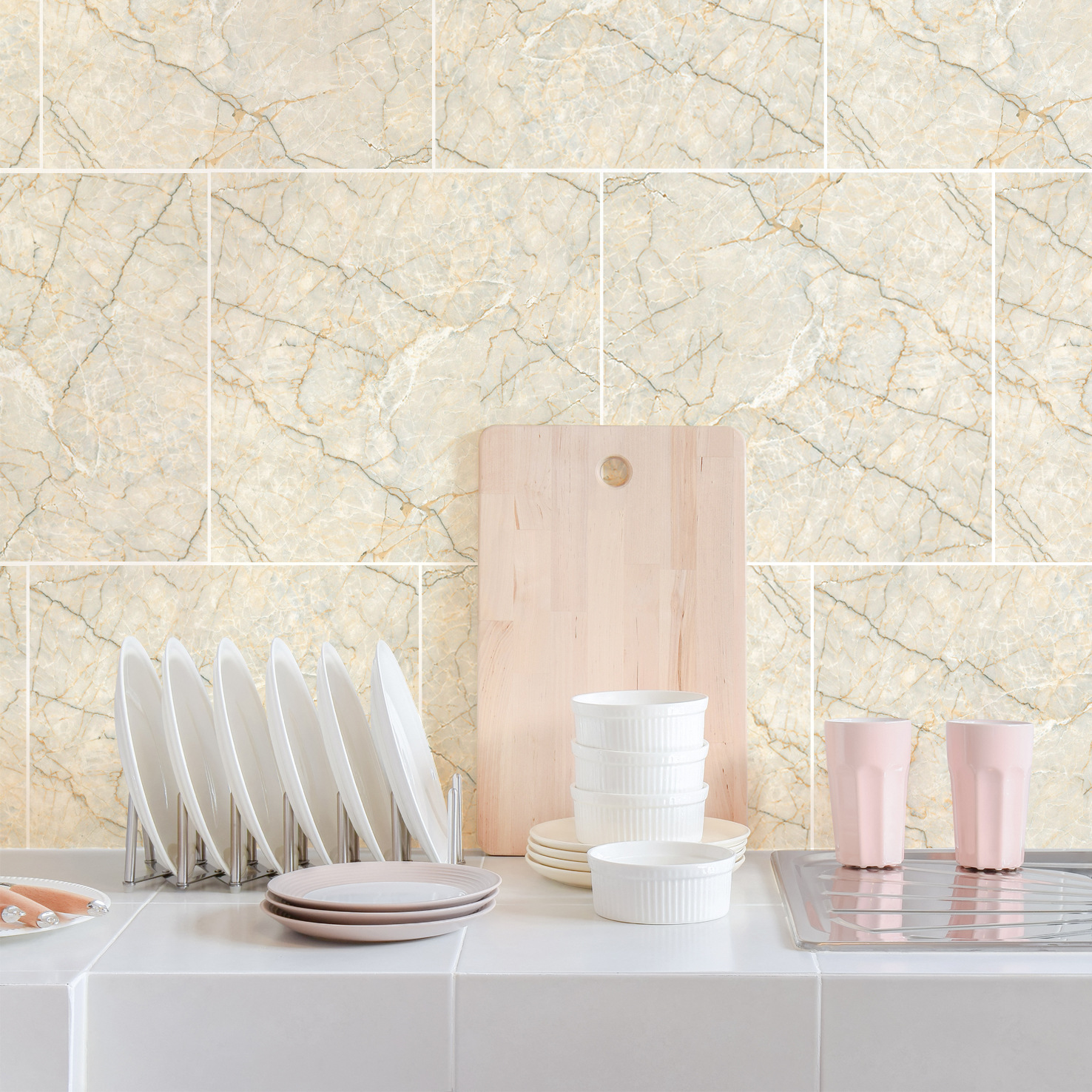 new wholesale tile stickers marble wall floor stickers self - Temu ...