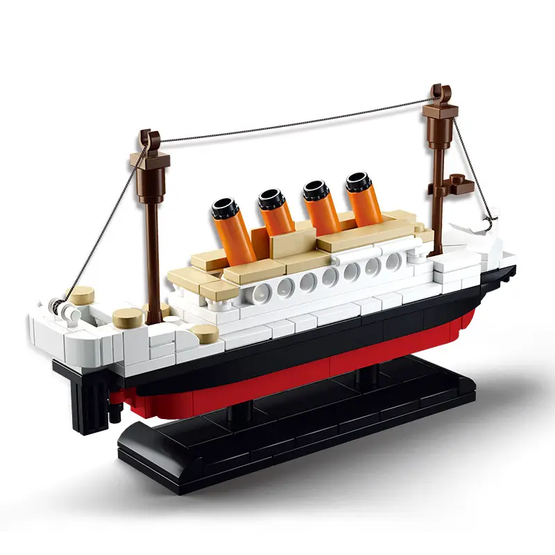 Building Block Set Titanic Cruise Ship 3d Ship Model Temu