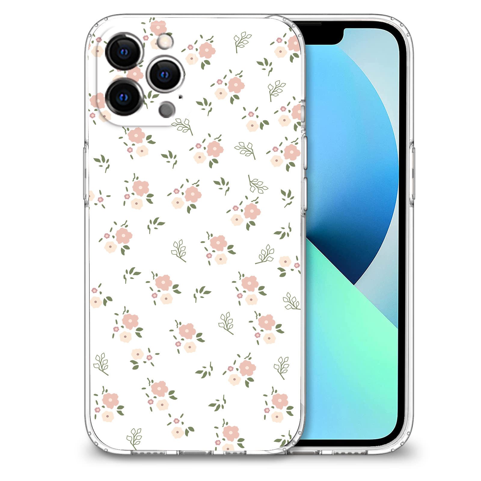 Flower Inclusive Transparent Fashionable Mobile Phone Case - Temu