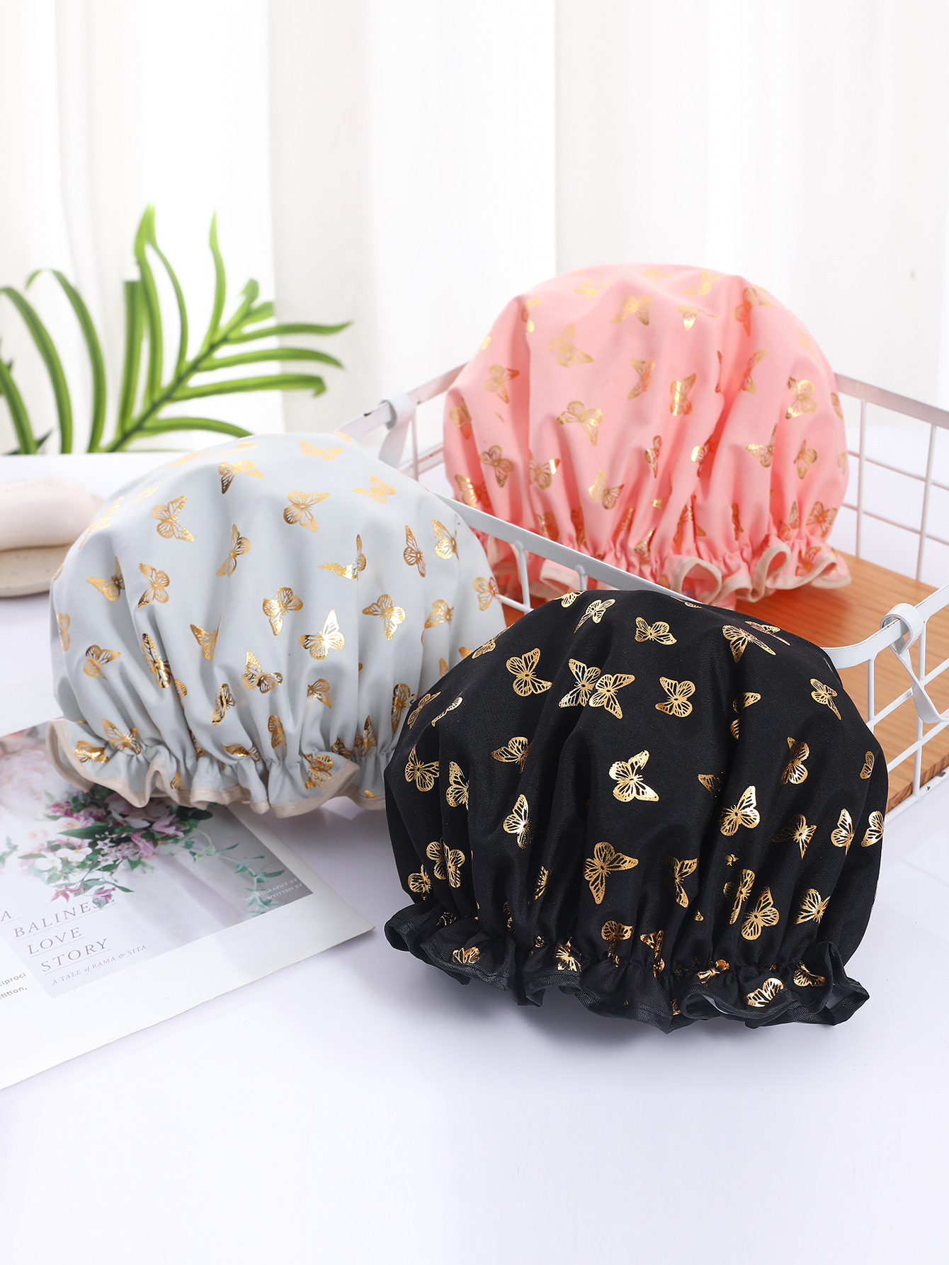 Shower Cap Women Reusable Shower Cap Long Hair Fashionable - Temu ...