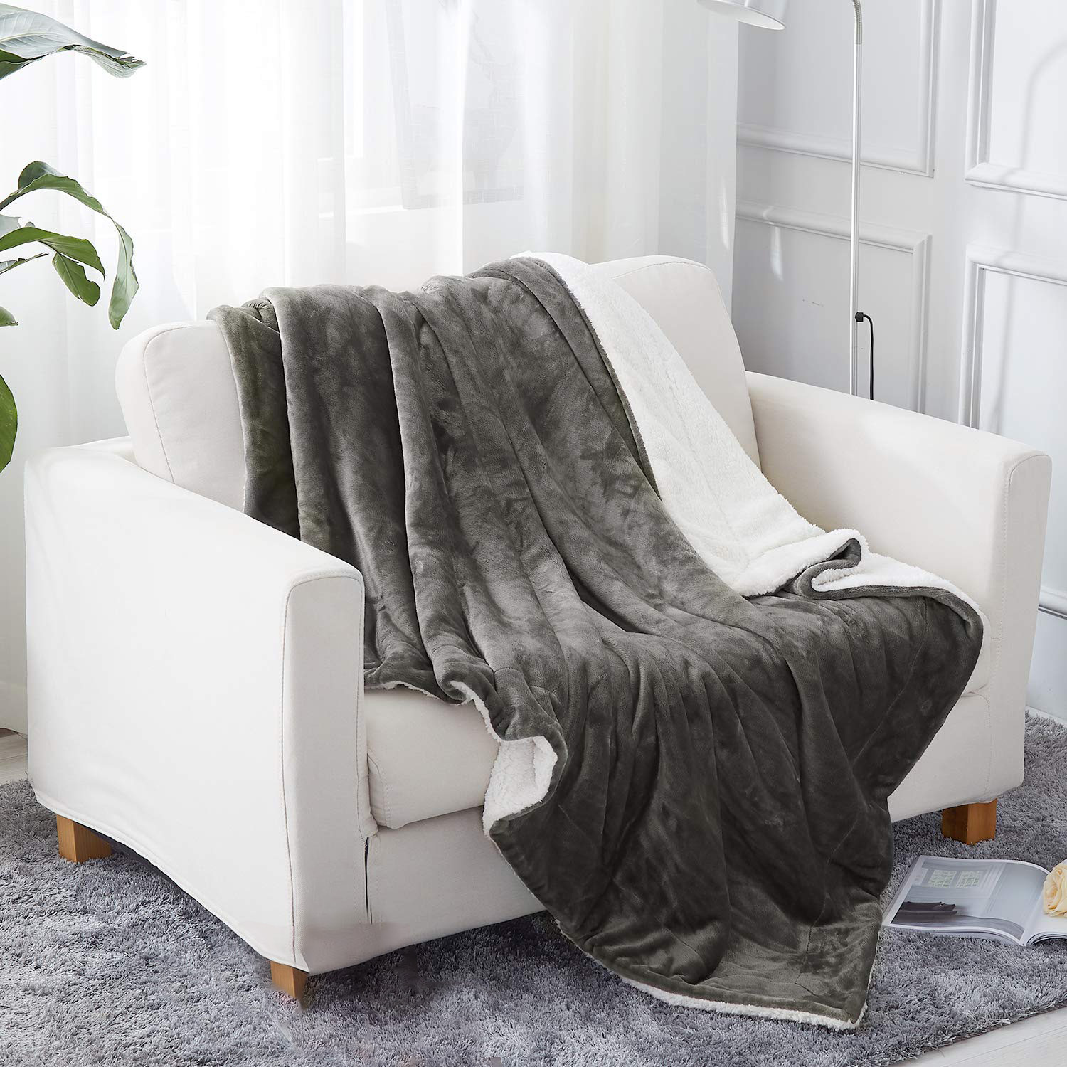 Sherpa Fleece Throw Blanket Plush Soft Anti static - Temu