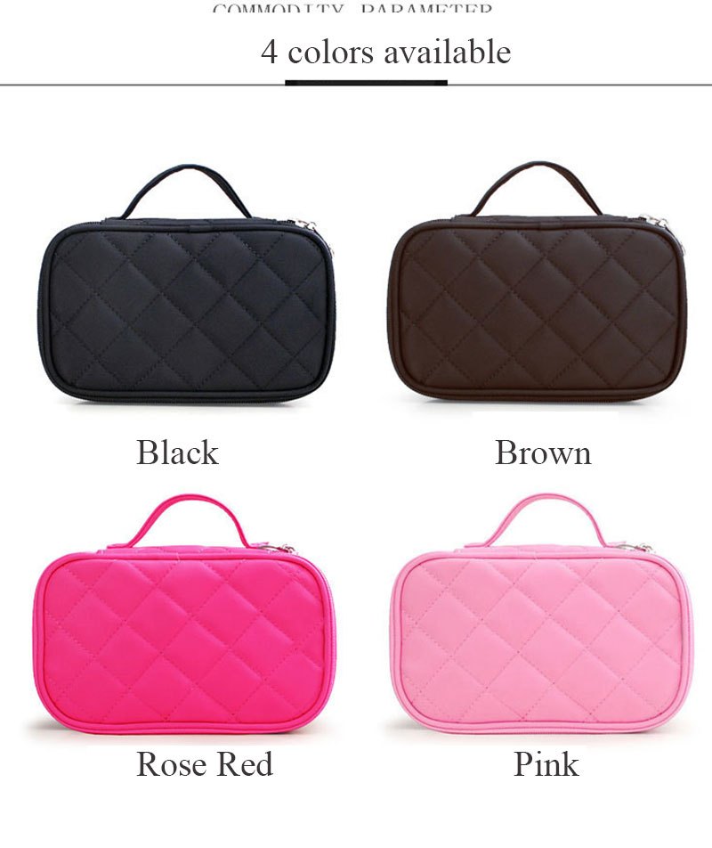 Double Layer Cosmetic Bags Makeup Bag Women Travel Organizer - Temu ...