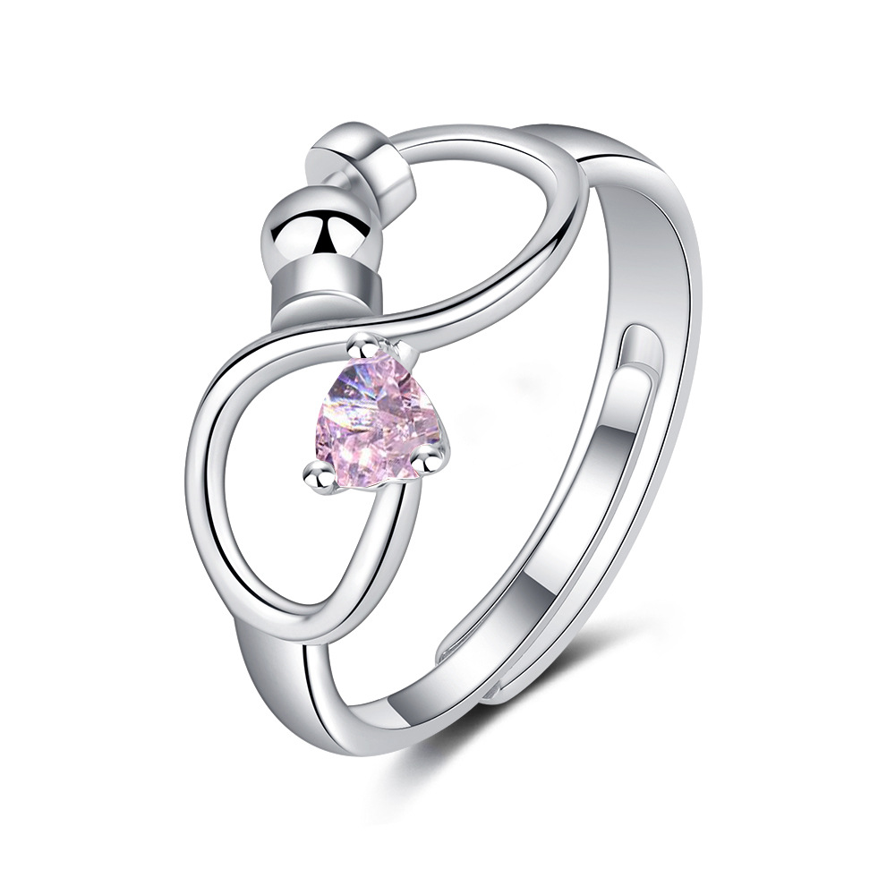 12 birthstone wedding finger ring minimalist relax rotating - Temu Canada