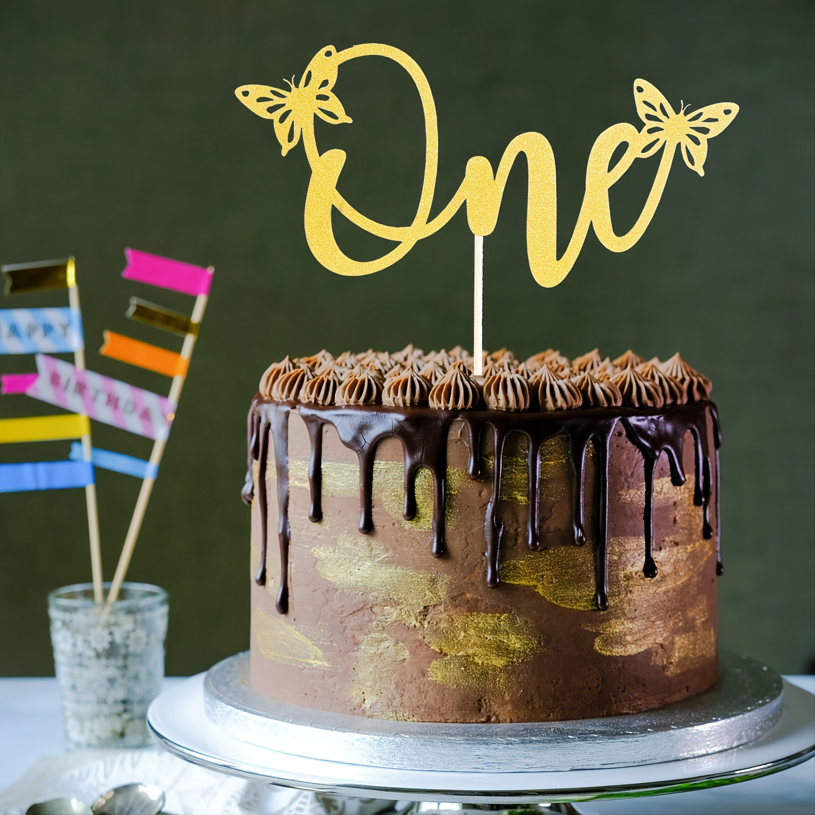 1 Pack, 1st Birthday Cake Topper, 1st Anniversary Cake Topper, Cake ...