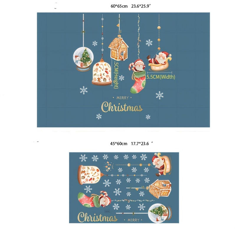 Christmas Glass Window Stickers Snowflakes Santa Claus - Temu Australia