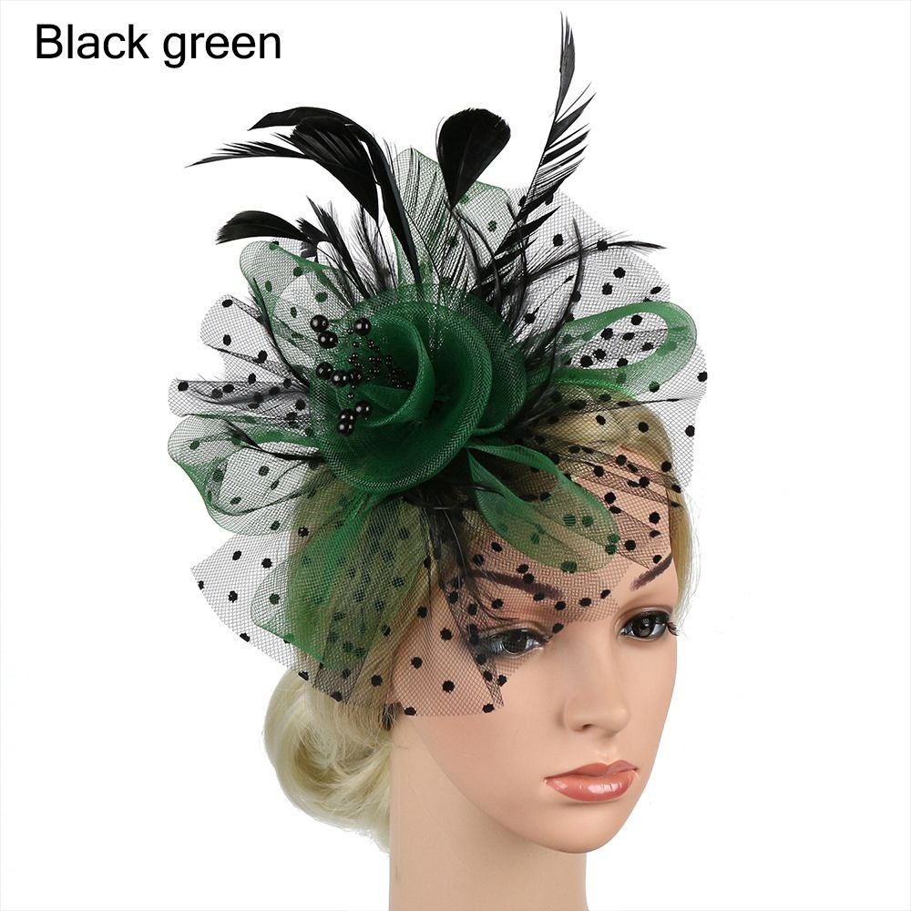 Hat For Women Tea Party 20s Fascinator Hat Feather Mesh Net Veil ...