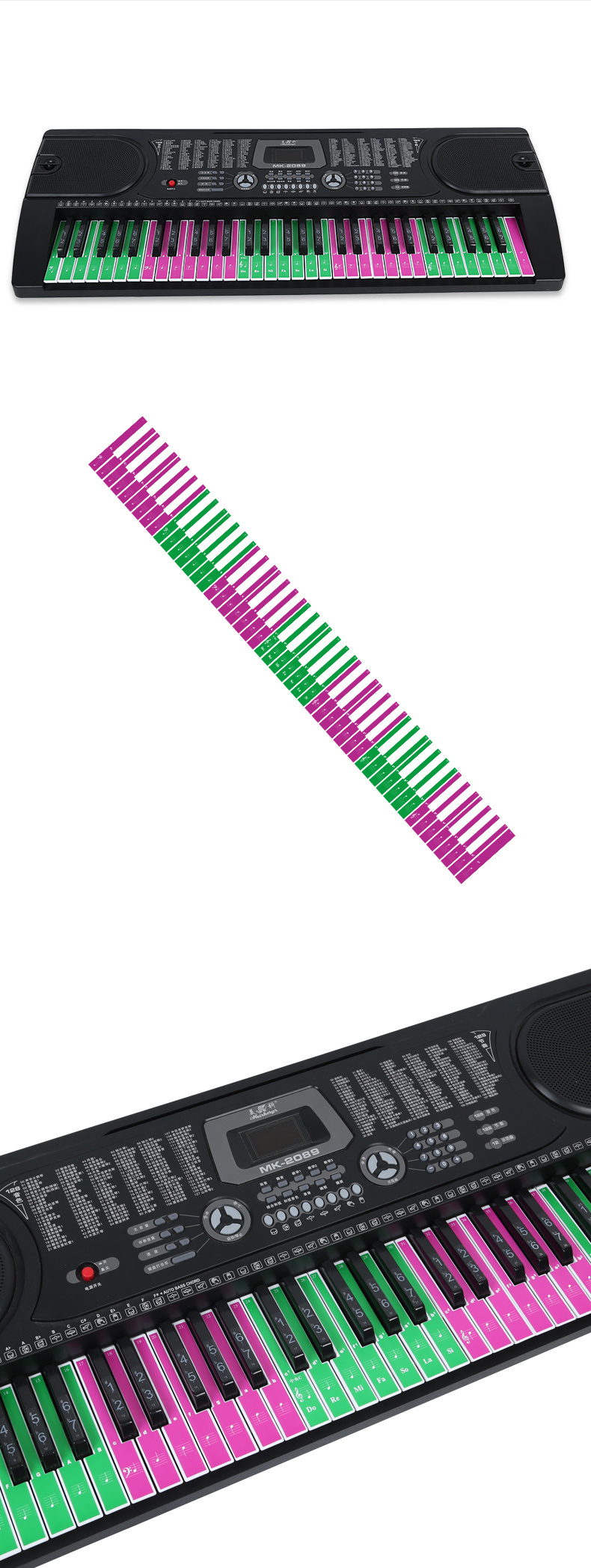 Pegatinas Piano 88/61 Clave Órgano Electrónico Acero - Temu Mexico