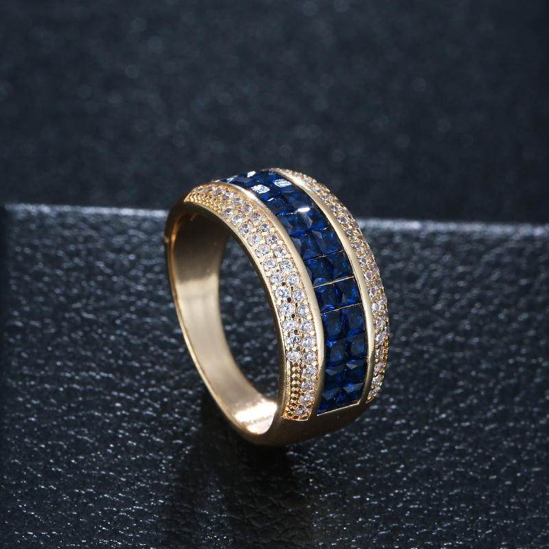 Fashion Full Diamond Zircon Ring European And American Style Diamond ...