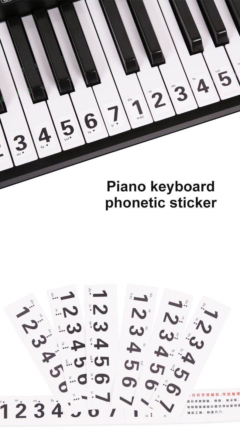 88/61/54 Keys Piano Keyboard Sticker Flute - Temu Australia