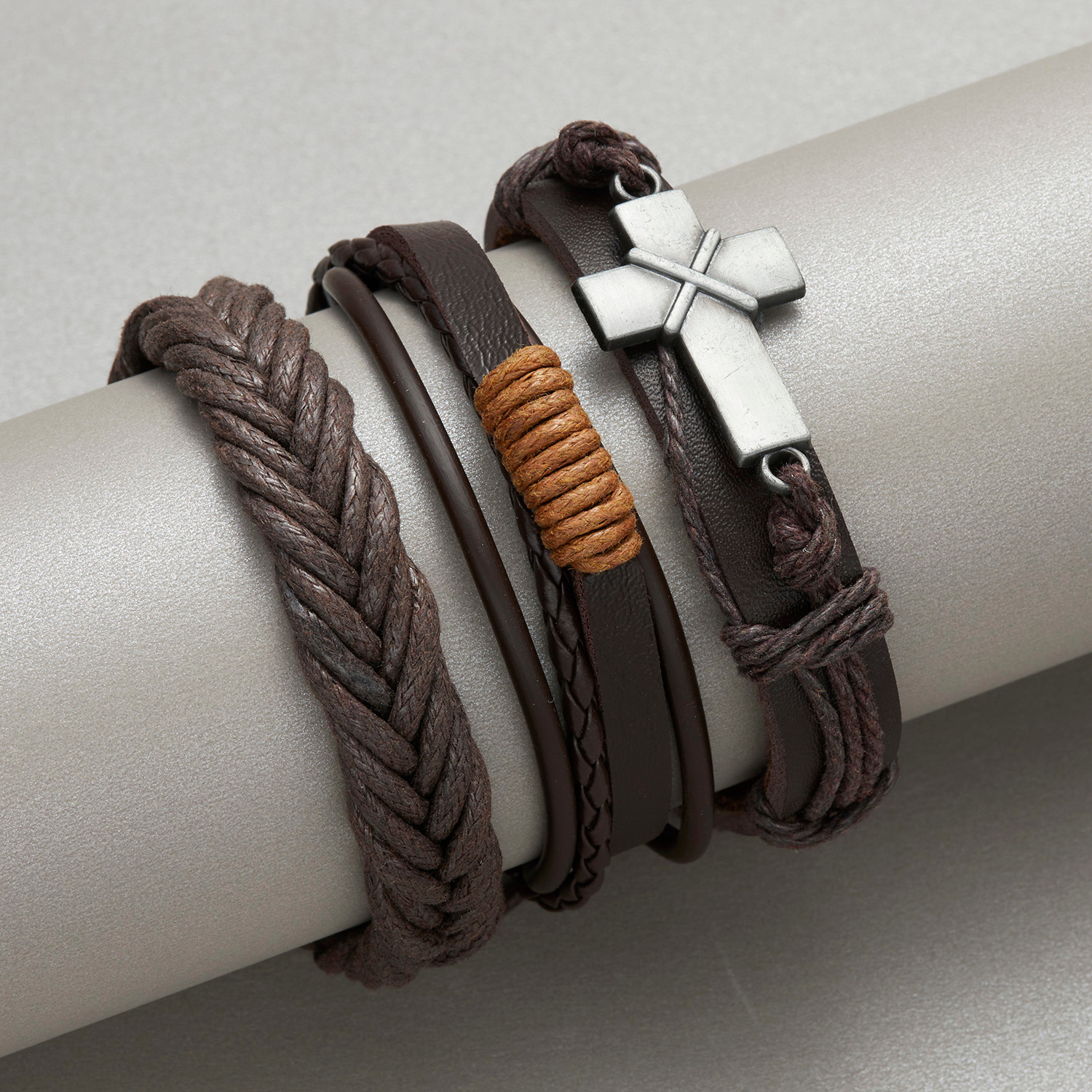 men's wooden beads cross charm wrap braided bracelet - Temu New Zealand