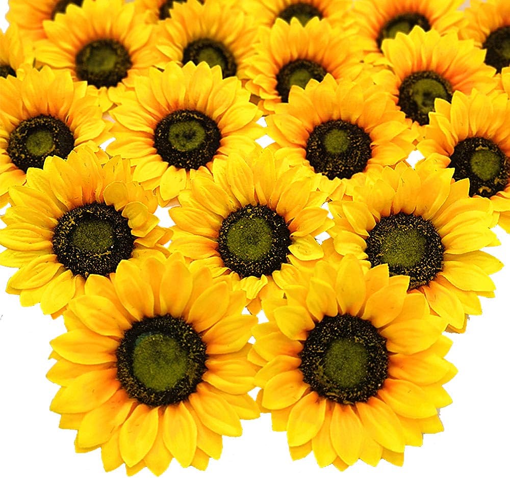 Artificial Sunflower Heads Silk Oxidation - Temu