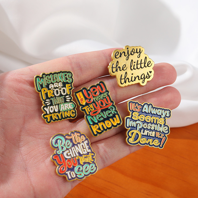 Colour Quote Enamel Pins 1pc Custom Brooches Bag Badge - Temu Canada