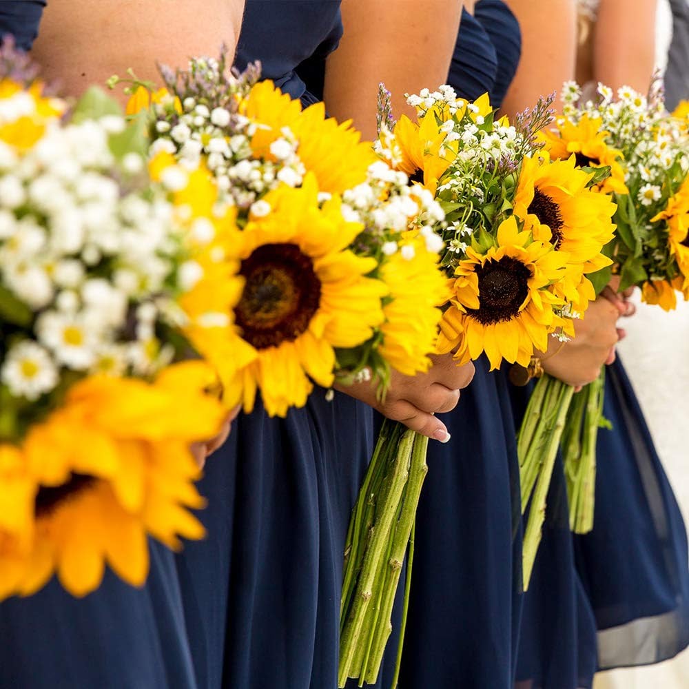 Artificial Sunflower Heads Silk Oxidation - Temu