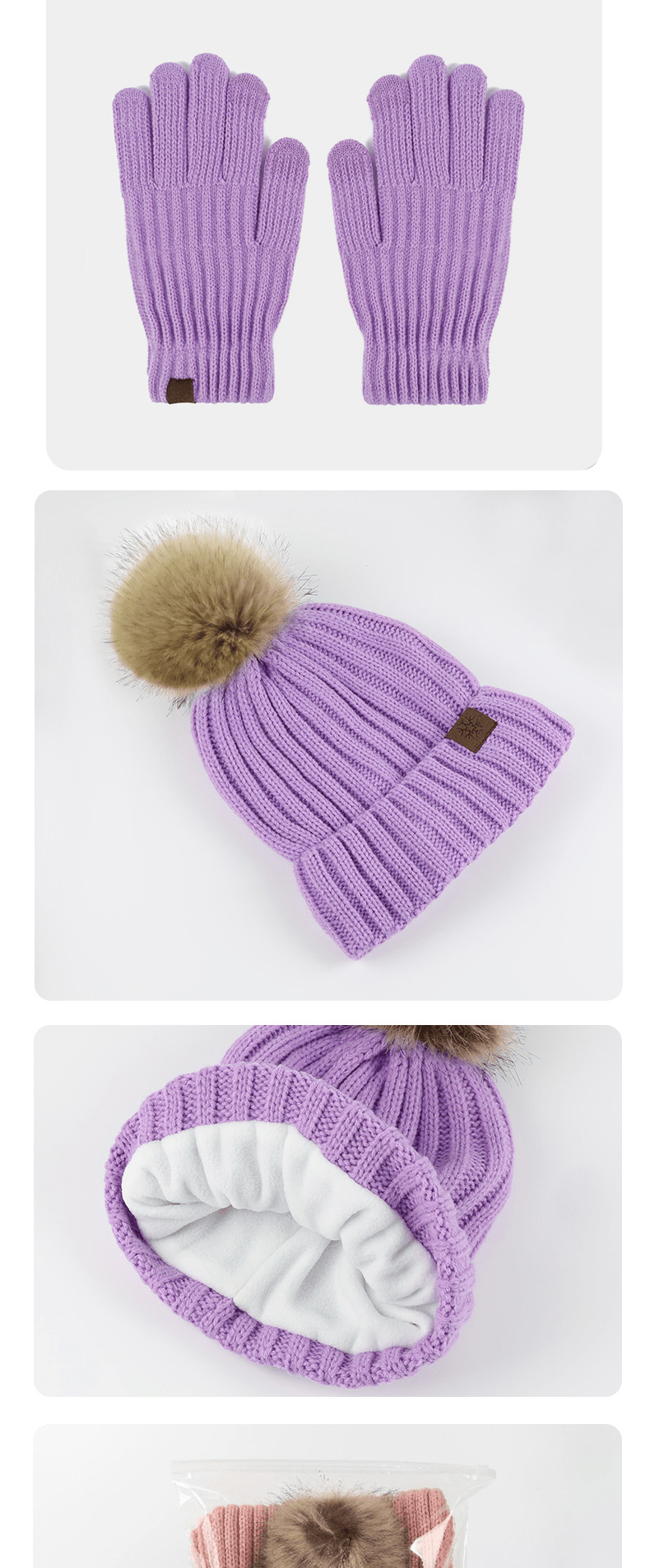 Winter Scarf Gloves Beanie Set Classic Knit Hats Cuffed - Temu United ...