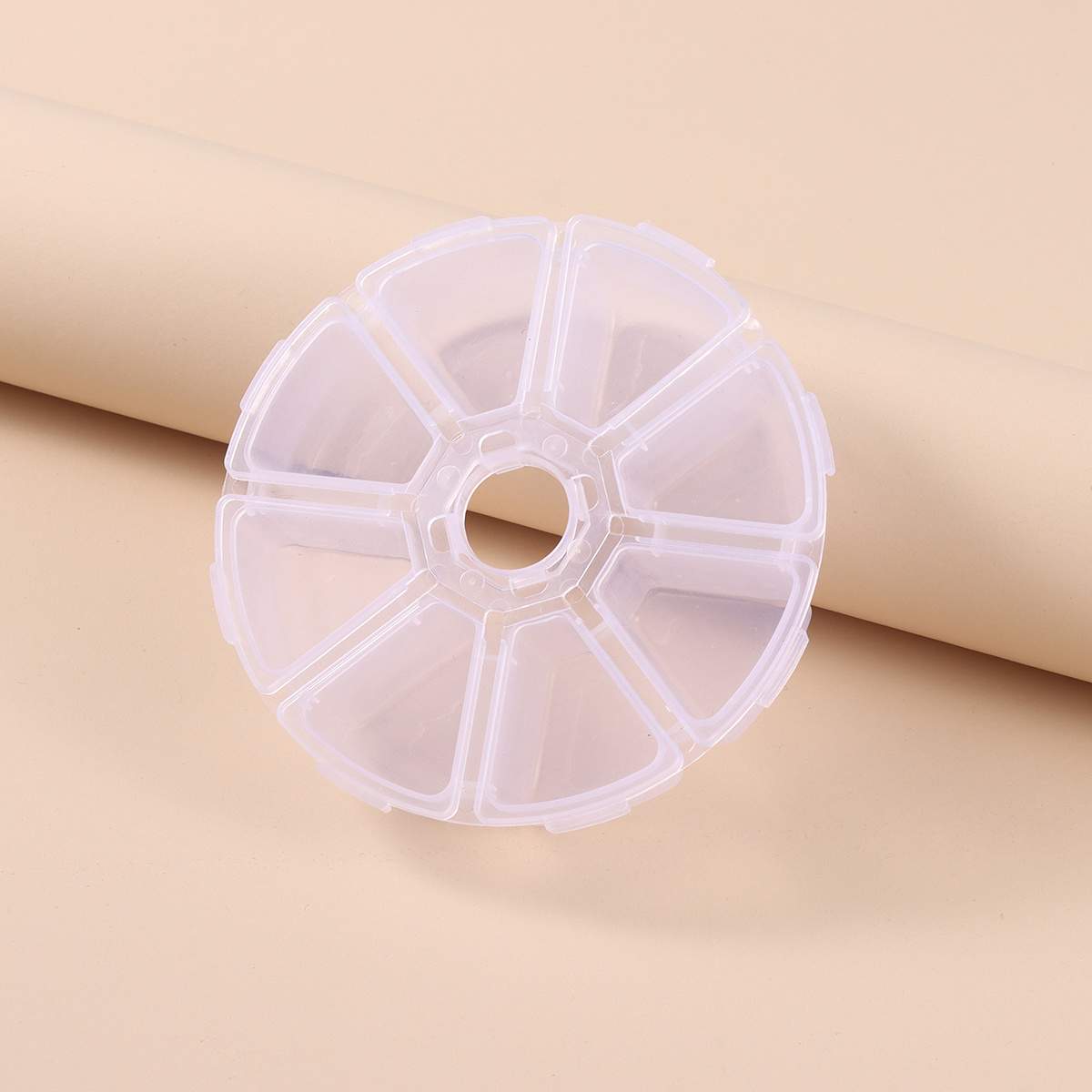 Earring Box 8 Compartments Round Resin Storage Box Bead - Temu