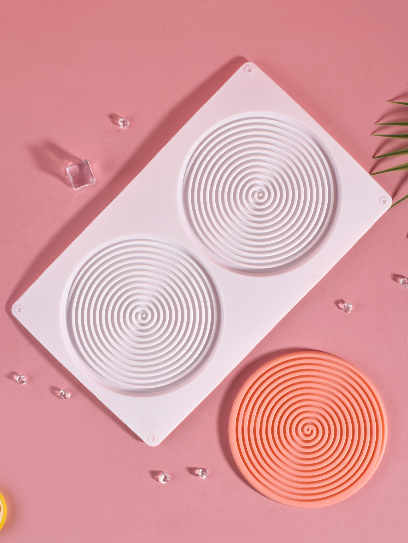 2 Cavity Spiral Silicone Mold 3d Cakes Mousse Ice Cream - Temu