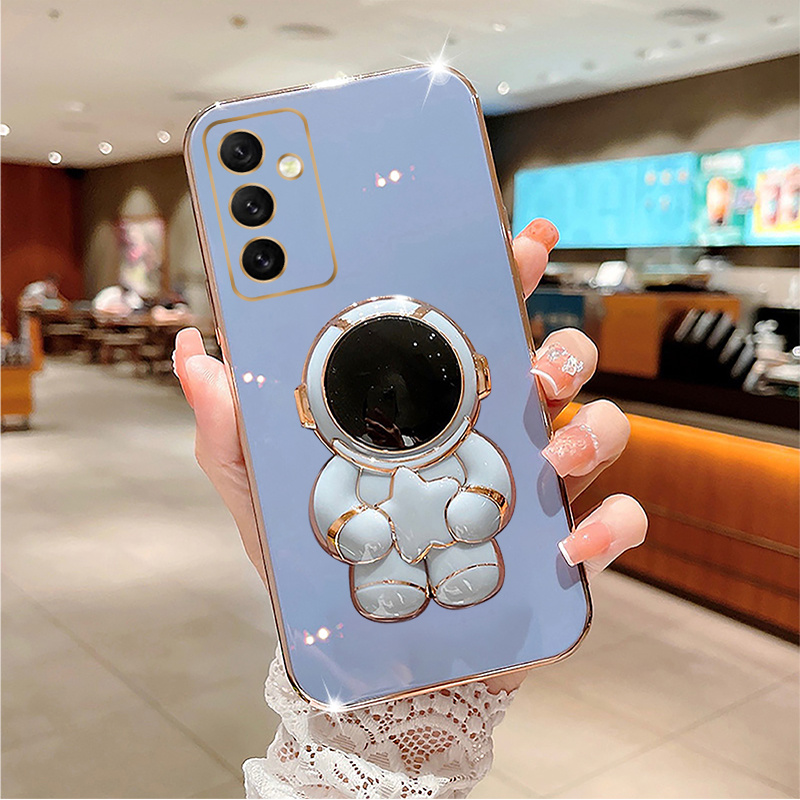 Astronaut Bracket Mobile Phone Case, Galvanized Silicone Full Bag Fall ...