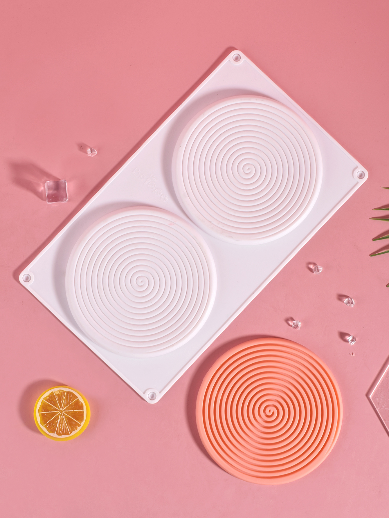 2 Cavity Spiral Silicone Mold 3d Cakes Mousse Ice Cream - Temu