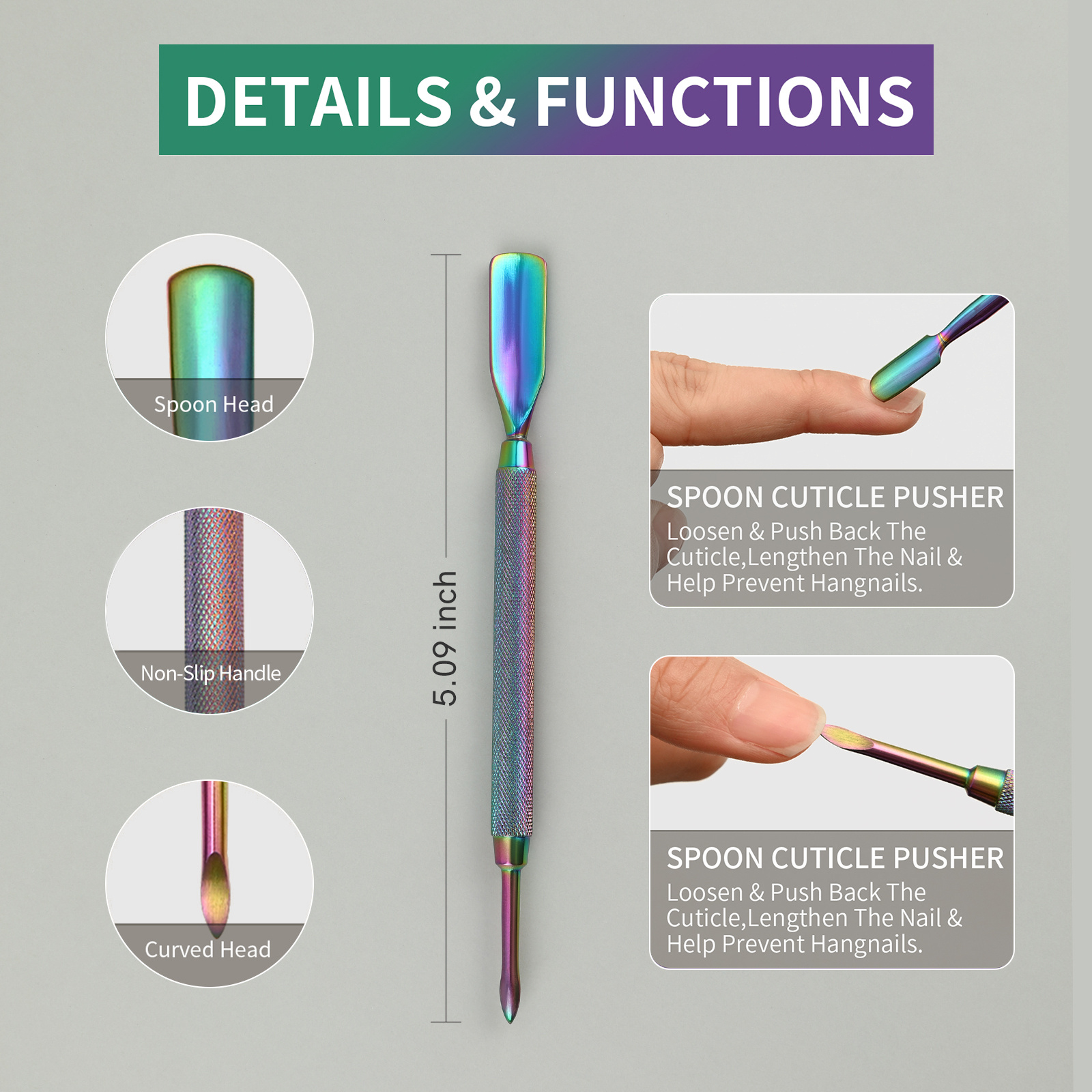 Cuticle Pusher Professional Cuticle Trimmer Manicure Pusher - Temu ...