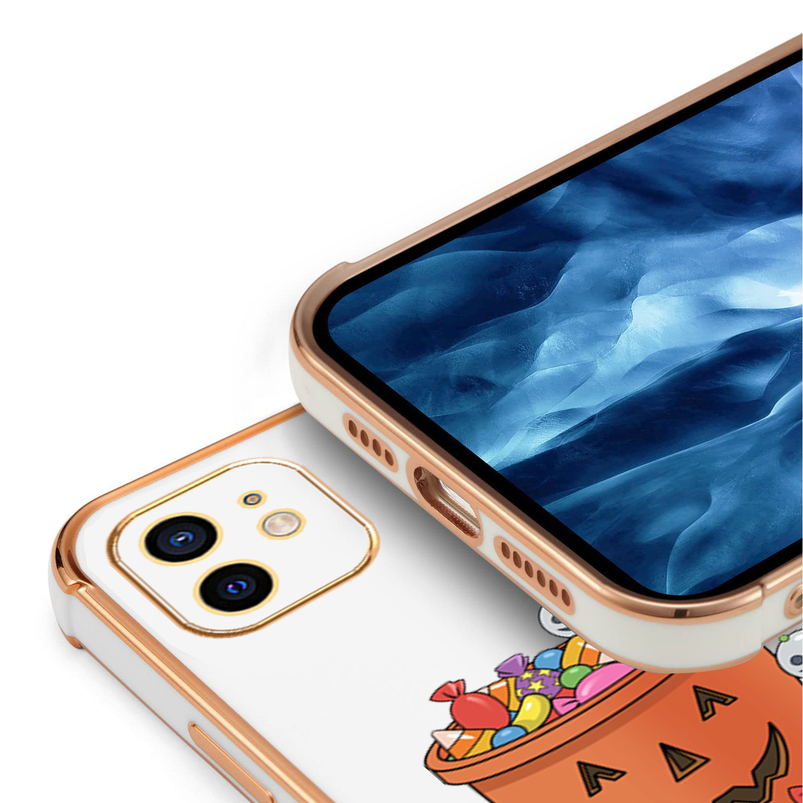 Halloween Mobile Phone Case, Galvanized Silicone Full Bag Fall ...