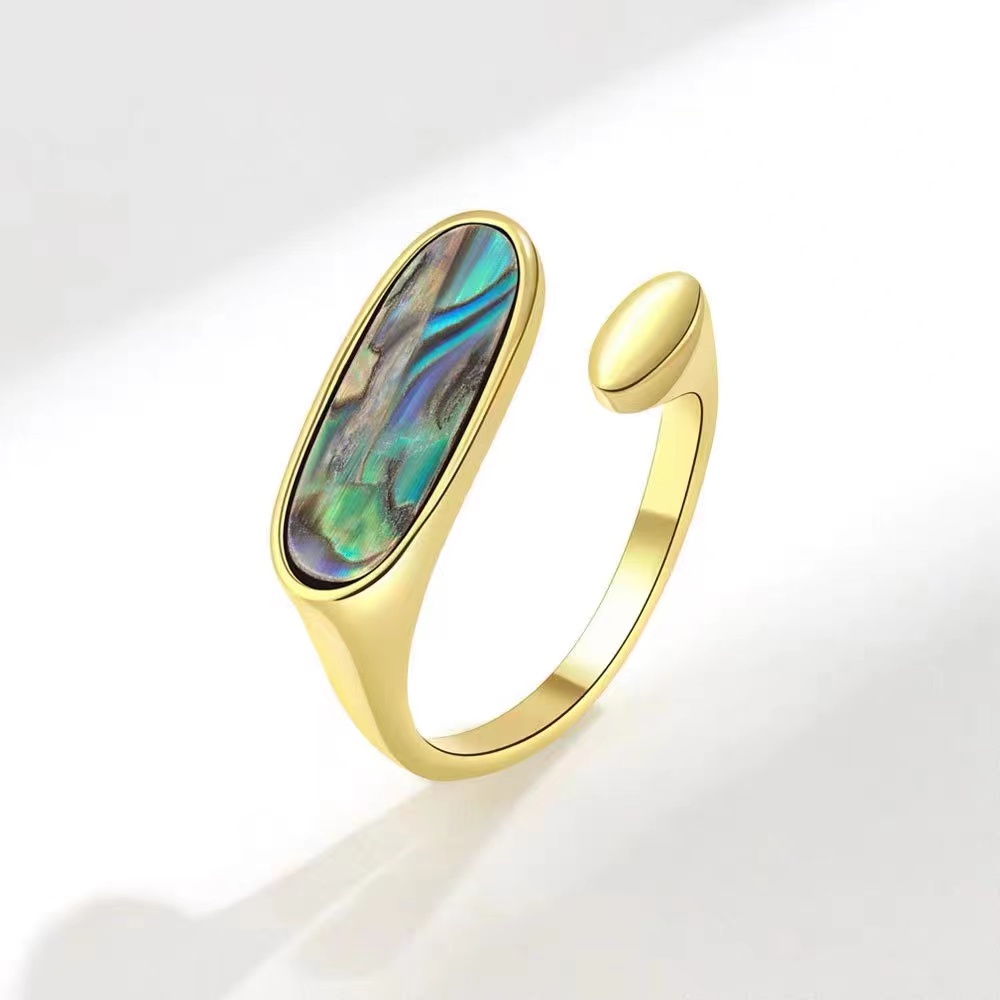 Adjustable Cuff Ring For Women Design Golden Natural Shell Women's ...