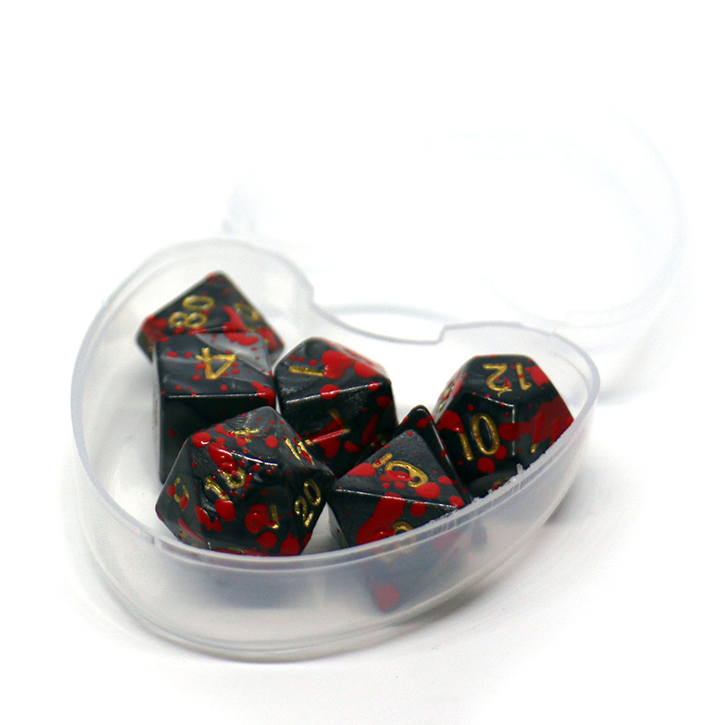 Pearl Blood Stain Trpg Dice Box Polyhedral - Temu South Africa