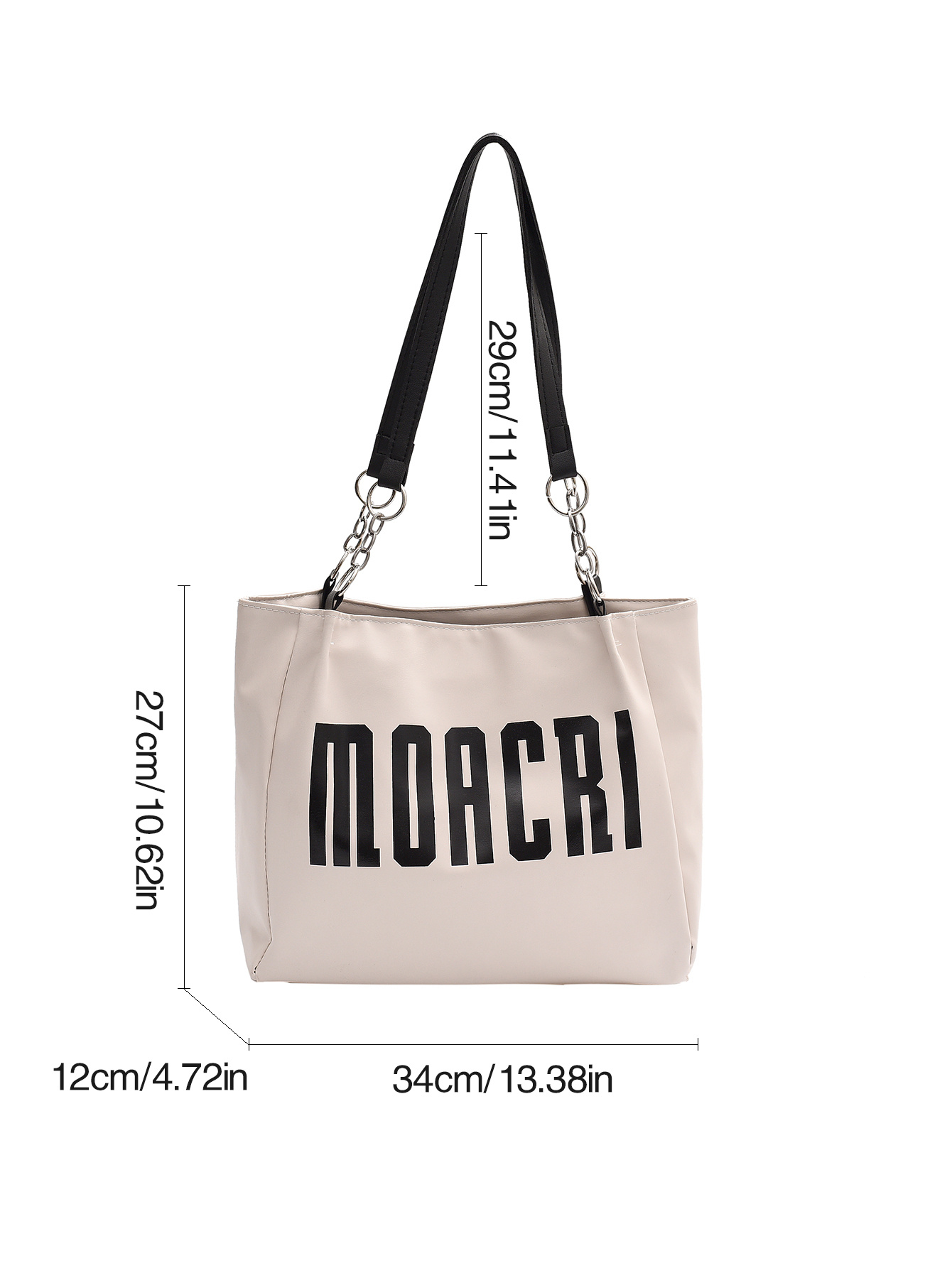 Fashion Modern Letter Large Capacity Shoulder Bag Tote Bag - Temu Norway