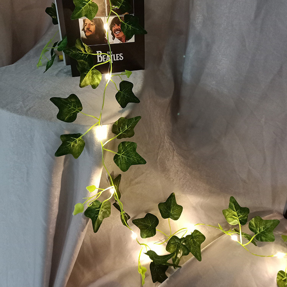 Led Maple Leaf Green Vine Copper Wire Lamp Festive - Temu Norway