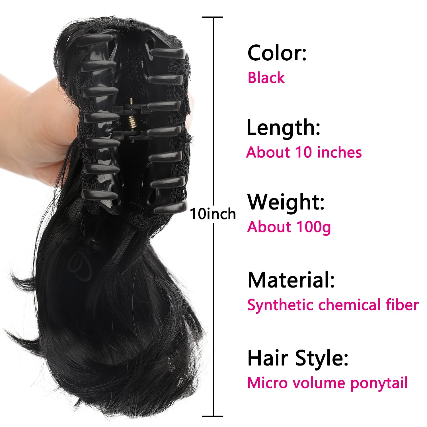 Ponytail Extension Claw Hair Piece Thick - Temu Australia