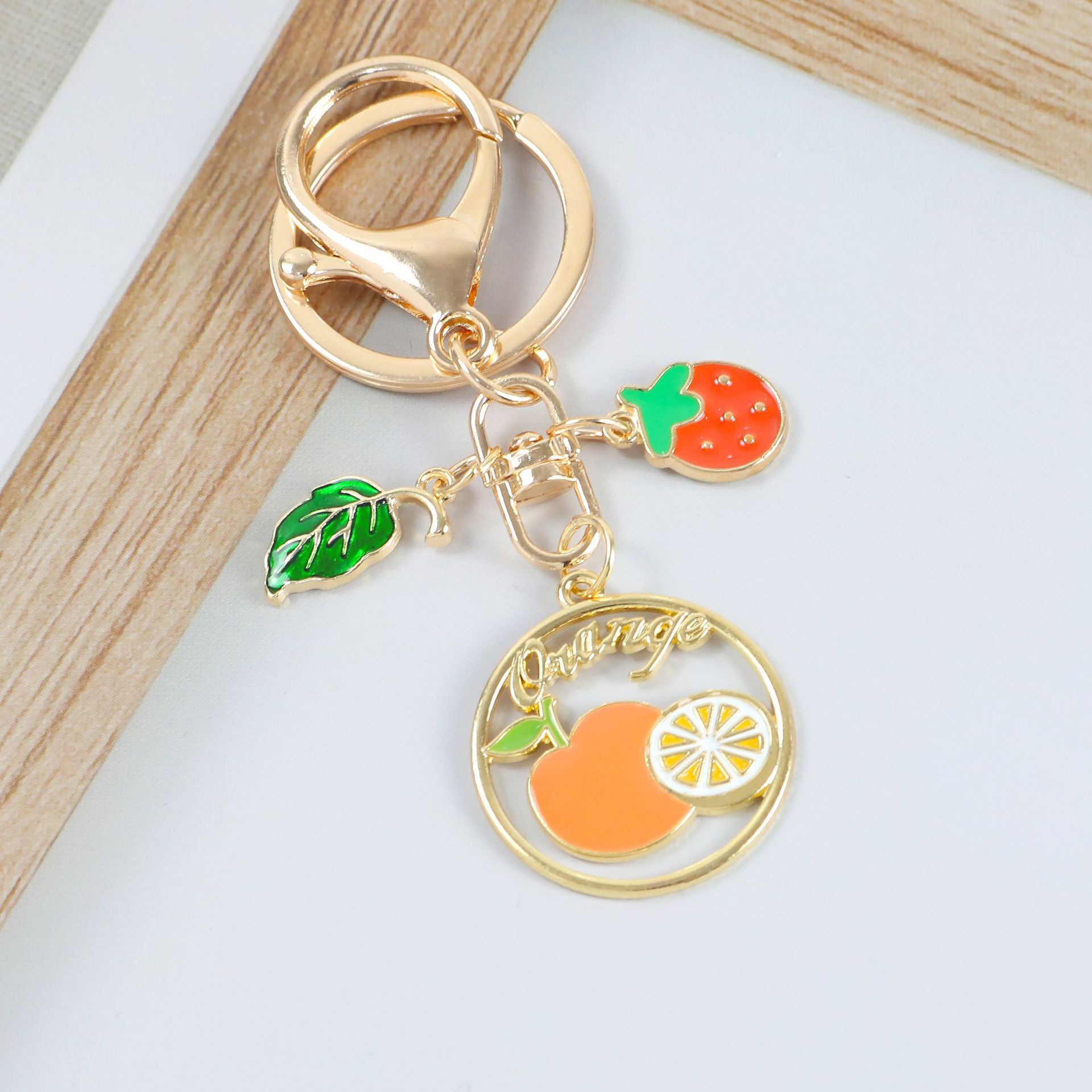 Metal Multi Color Fruit Key Chain Student Schoolbag Backpack - Temu New ...