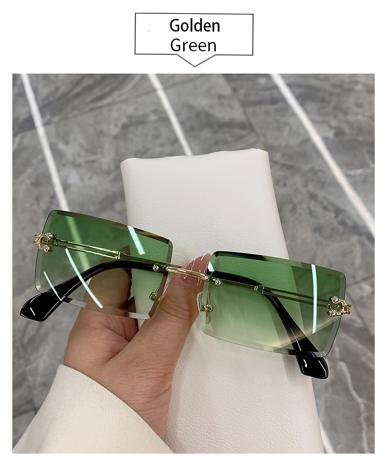 Vintage Rimless Gradient Men Women Fashion - Temu United