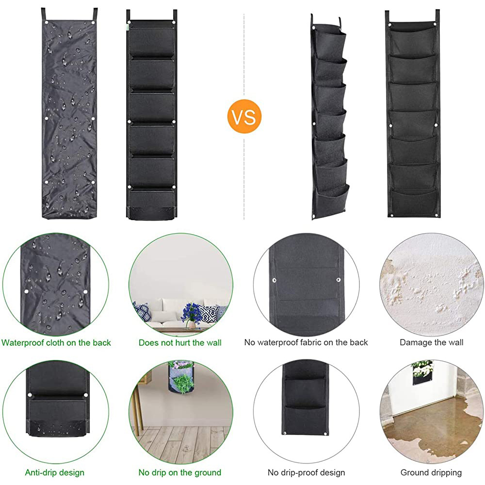 Bring Nature To Your Home 1pc Hanging Vertical Garden Wall Planter With ...