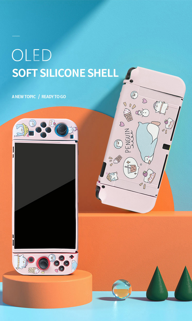 Cute Penguin Case Compatible Switch Dockable Case - Temu New Zealand